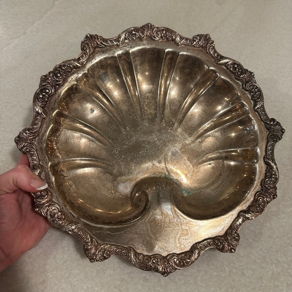 Vintage | Kitchen | Vintage Silver Plate Clam Shell Serving Dish | Poshmark